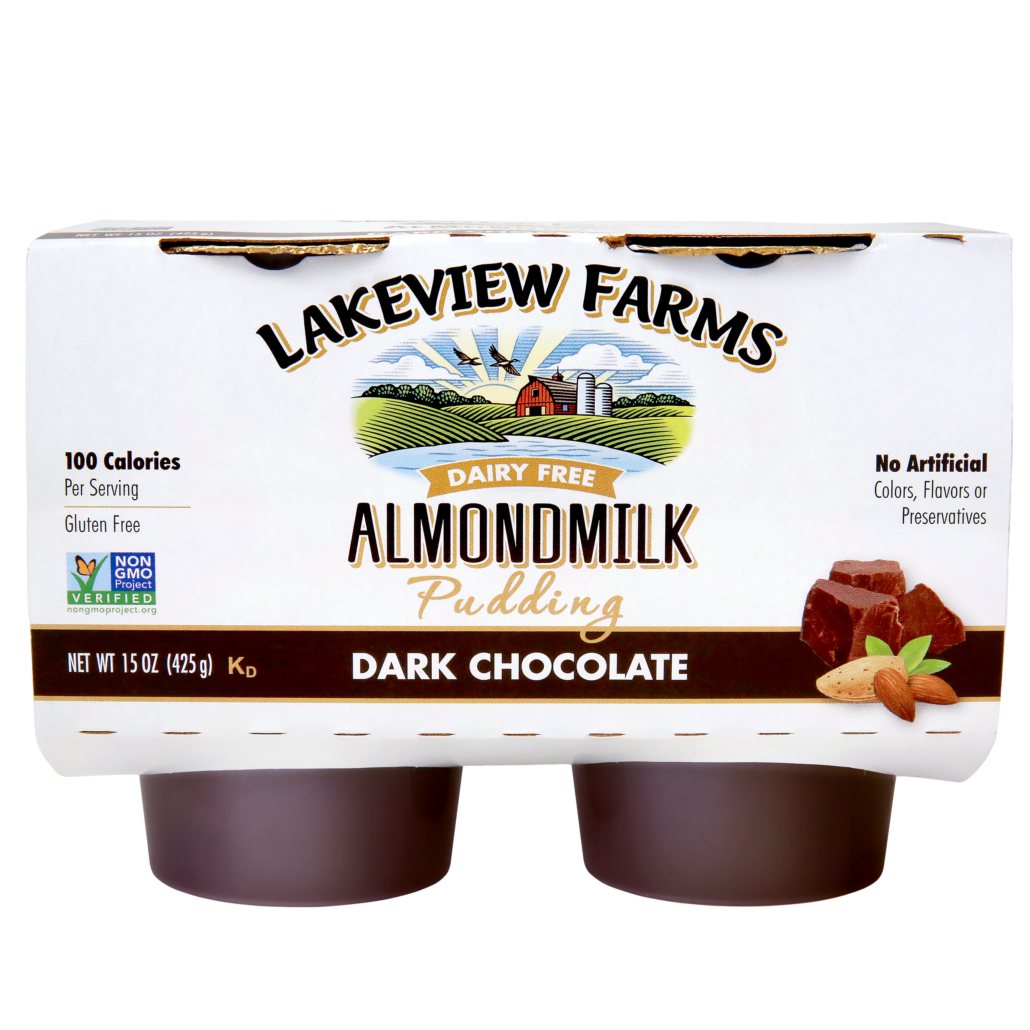 Lakeview Farms Almondmilk Pudding - Dark Chocolate 4 Pack 3.75oz